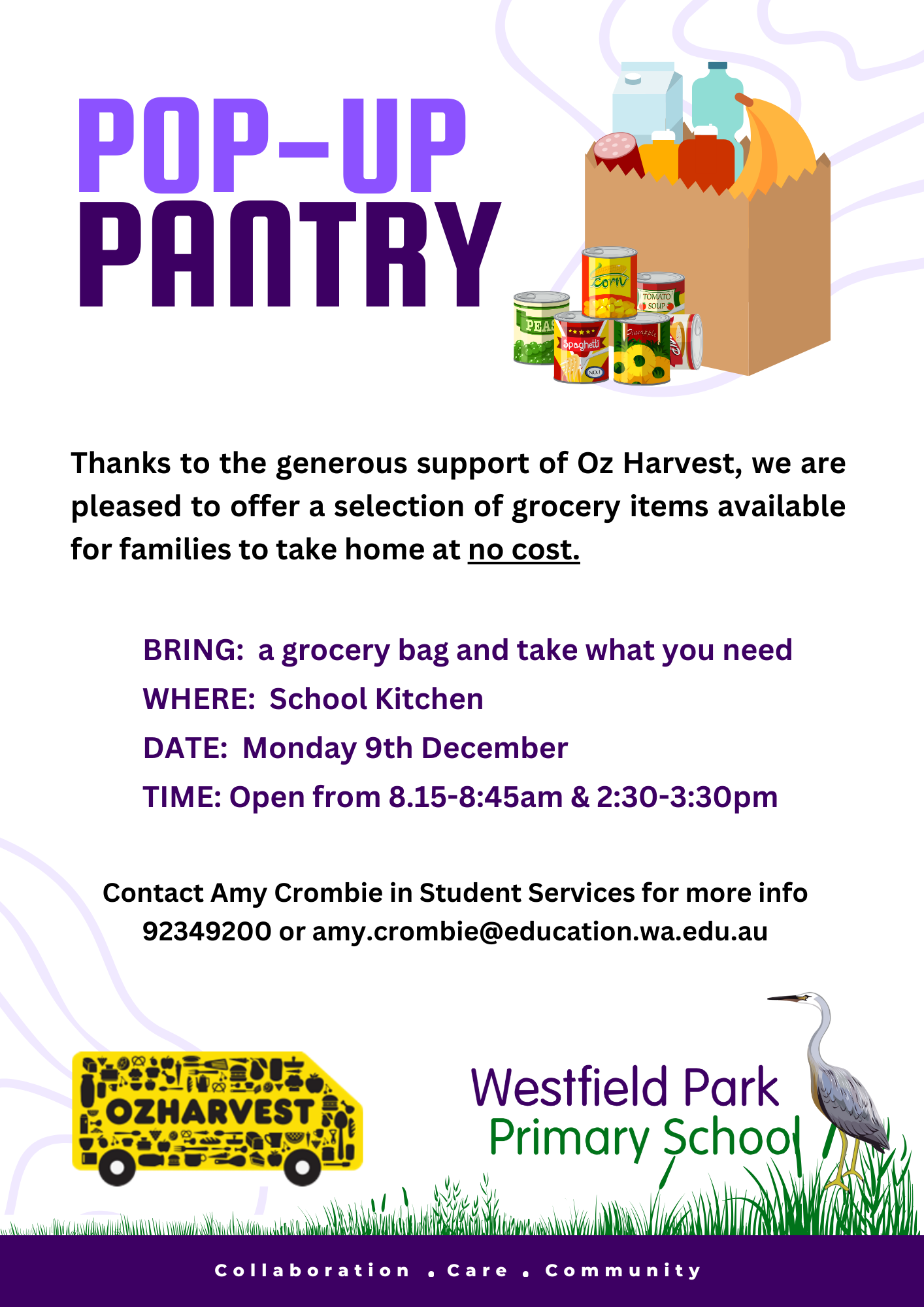 Pop-Up Pantry - Westfield Park Primary School